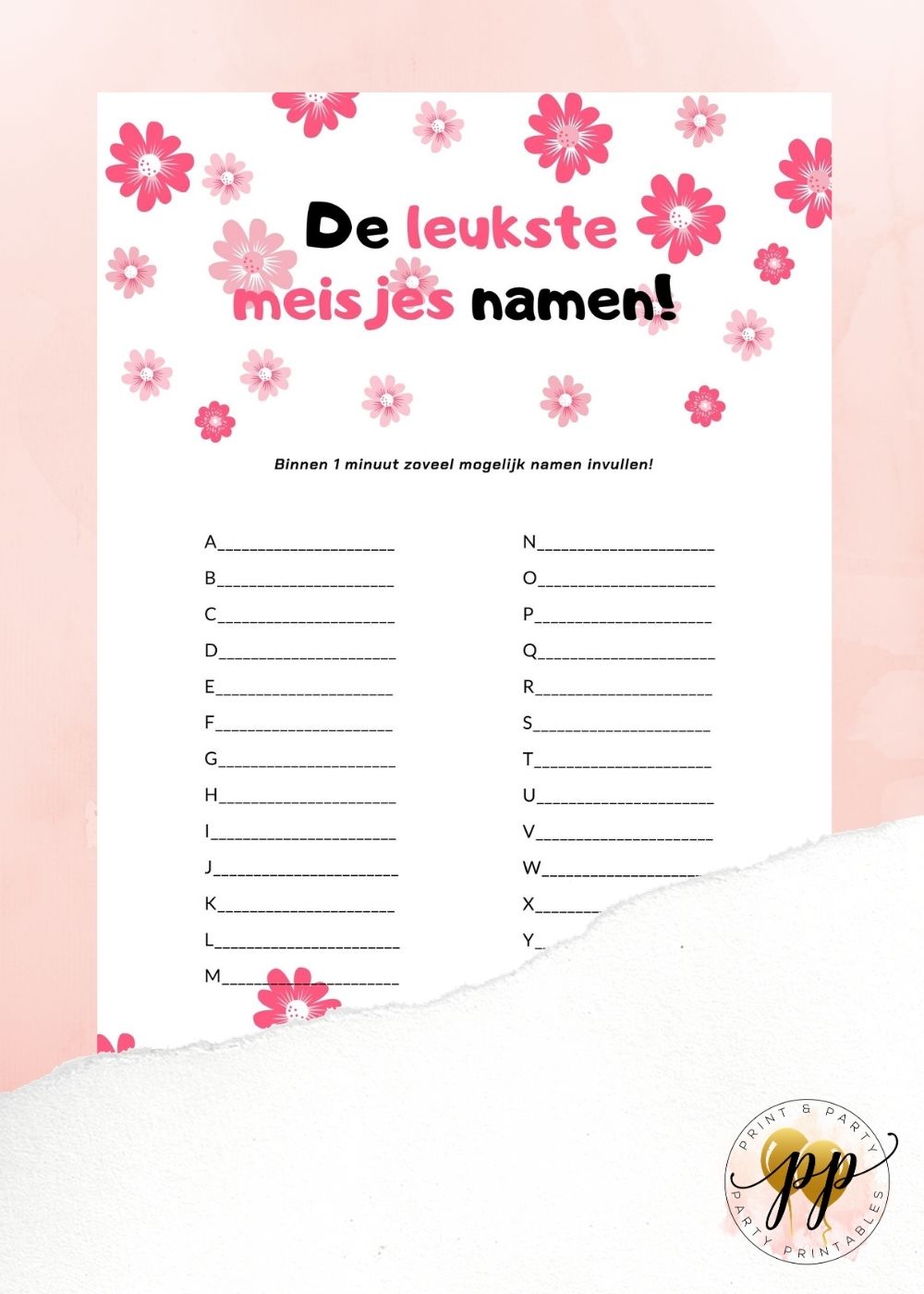 Babyshower Spellen – Print & Party